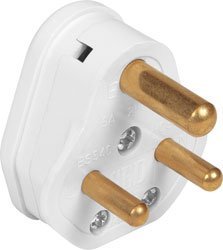 5 Amp Round Pin Plug White: Amazon.co.uk: Lighting
