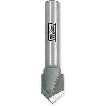IVY Classic 10830 90-Degree V-Groove Carbide Router Bit, 1/4-Inch Shank ...