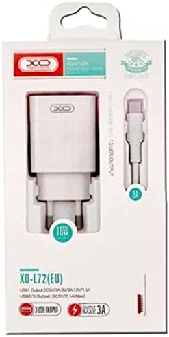 XO L72 EU Quick Charger 2.1A With 3 USB Ports And Micro cable - White price in Egypt | Amazon ...