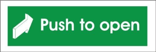 Pull To Open Door Sign 300mm x 100mm - Self Adhesive: Amazon.co.uk: DIY ...