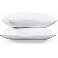 Amazon.com: Hotel Feather and Down Queen Size Bed Pillow Set (2 Pack ...