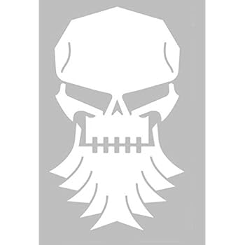 Amazon.com: BEARDED SKULL VINYL STICKER: Automotive