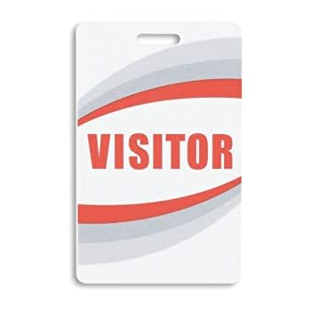 Amazon.com : 5 Pack - Heavy Duty Visitor Badges with Clips - Reusable ...