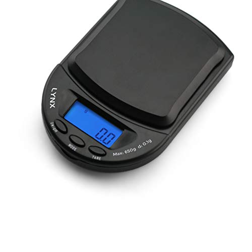 Truweigh Lynx Digital Mini Scale - (650g x 0.1g - Black/Black ...