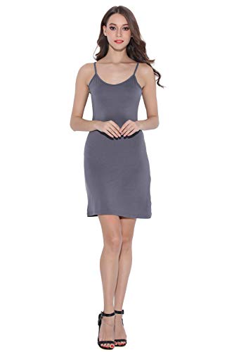 Coreal Women Long Spaghetti Strap Full Cami Slip Under Dress Liner ...