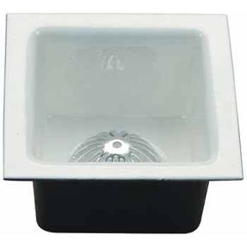 ProFlo PF906K 12" x 12" Enameled Cast Iron Floor Sink with Aluminum ...