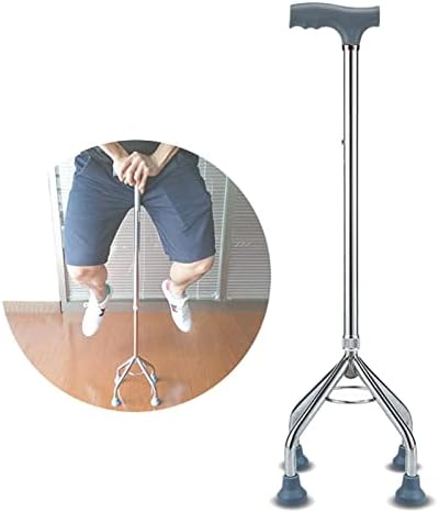 XCTLZG Quad Cane Adjustable, Walking Cane with 4 Pronged Feet for Extra ...