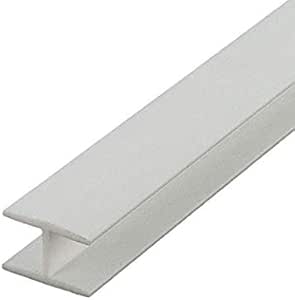 Outwater Plastic H Channel Fits Material 3/8 Inch Thick White Styrene ...