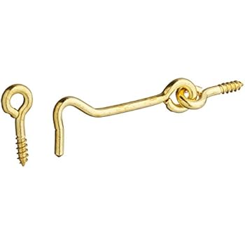 Stanley Hardware S750-630 CD8440 Solid Brass Hooks and Eyes in Bright ...