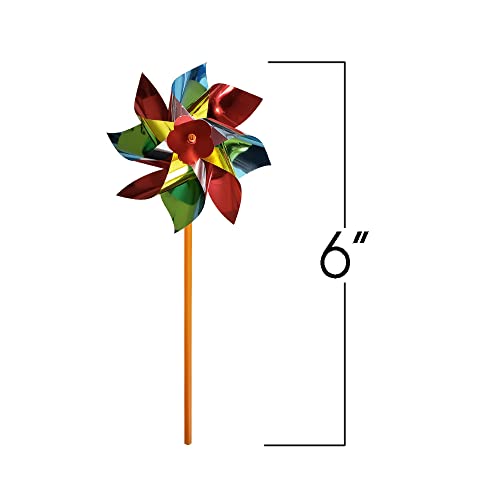 ArtCreativity 12 Pack Pinwheels Set - 6 Inch - Assorted Colors - Fun ...