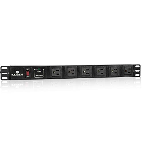 KUEEN 19" 1U Rack Mount PDU Power Strips,Server Rack Power Distribution ...