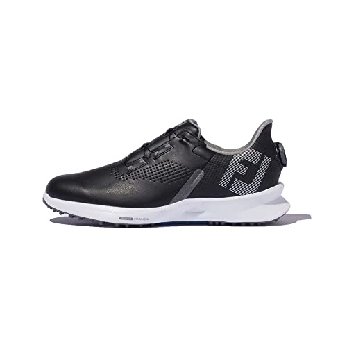 FootJoy Men's Fj Fuel Boa Golf Shoe, Black/Black/Blue Jay, 12 | Pricepulse