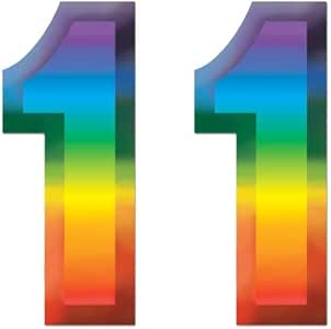 Decoración de plástico número "11" - 11": Amazon.es: Juguetes y juegos