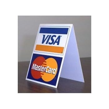 Amazon.com : Visa & MasterCard Vinyl Sticker Decal - 2 PACK - We Accept ...