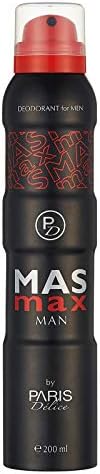 Paris Delice Mas Max Deodorant Spray For Men, 200 ml price in UAE ...