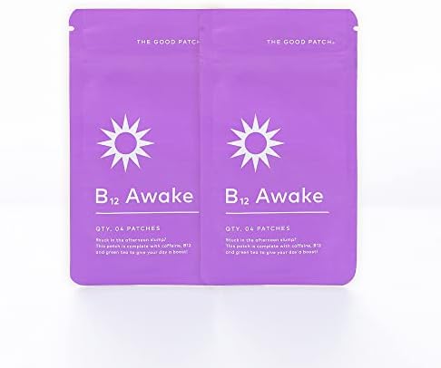 The Good Patch B12 Awake Patch with Plant-Based Ingredients, Infused with Caffeine, B12, and ...