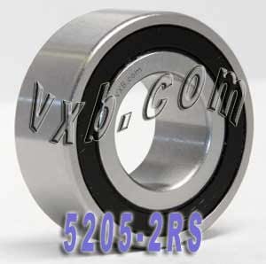 5205-2RS Angular Contact Sealed Bearing 25x52x20.6 Ball Bearings VXB ...
