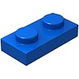 Amazon.com: Classic Blue Plates Bulk, Blue Plate 1x2, Building Plates ...