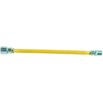 LASCO 10-1201 Flexible Coated Gas Appliance Supply Line, 12-Inch, 3/8 ...