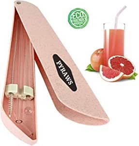 Amazon.com: PYRAWS Eco Friendly Reusable Glass Straws - 200 mm x 8 mm Straw Case Set, Muddler ...
