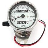 Amazon.com: Motorcycle Mini Speedometer w/Trip Meter - 2240:60 - Chrome ...