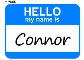 Amazon.com: Hello My Name Is Connor - Window Bumper Laptop Sticker ...