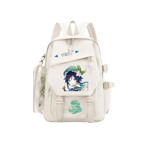 HUKLAB Genshin Impact Backpack,16.5 inches Genshin Impact Black Bag,Genshin Laptop Backpacks ...