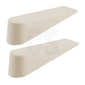RUBBER DOOR STOP WEDGES PACK OF 2 - WHITE: Amazon.co.uk: DIY & Tools