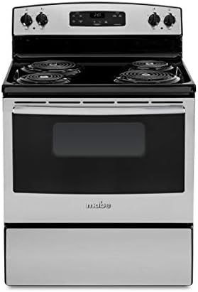Mabe Electric Ranges 4 Burners,Black with stainless steel, EML27NXF0 ...