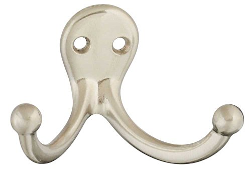 Stanley Hardware S806-547 V8007 Basic Double Robe Hook in Satin Nickel ...