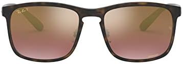 Ray-Ban RB4264 Chromance Lens Square Sunglasses, Tortoise Frame/Brown ...