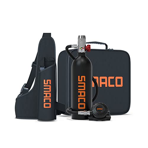 SMACO Scuba Tank Diving Gear for Diver 1L Mini Scuba Tank Oxygen ...