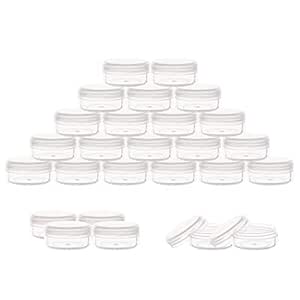 Amazon.com : Tiny Sample Containers 3 Gram Sample Jars 25pcs Makeup ...