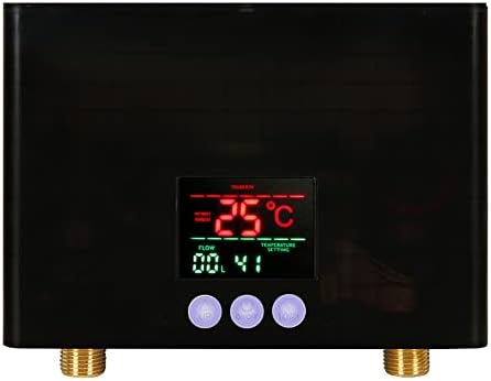 BKGDO Instant Water Heater 3KW Mini Electric Tankless Water Heater Wall-Mounted with LED Display ...
