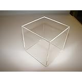 5 sided Clear Acrylic Perspex Box Cube Display Case with Acrylic Base ...