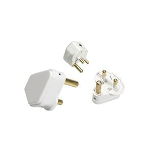 5 Amp Round Pin Plug Top White: Amazon.co.uk: Kitchen & Home