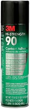 3M 90-24 7000023924 Hi-Strength 90 Spray Adhesive-17.6, 17.6 oz, 17 Fl ...