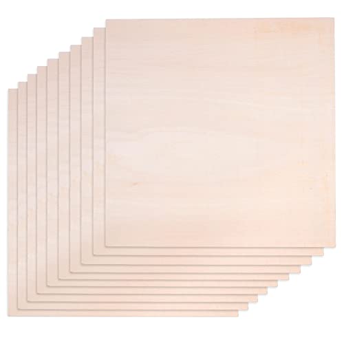 Basswood Sheets for Crafts - 10 Pack - 12 x 12 x 1/16 Inch - 1.5mm ...