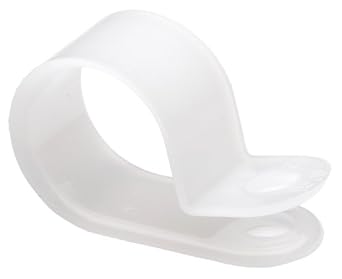 Nylon 6/6 Cable Clamp 3/16" Loop, 3/8" W, 1/16" Th, Size #10, Hole Size ...