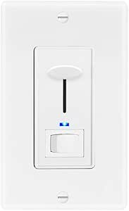 Maxxima 3-Way/Single Pole Dimmer Electrical Light Switch with Blue ...