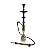 KHALIL MAMOON Black Shareef 34” Complete Hookah Set: Single Hose Shisha Pipe. Handmade Egyptian ...
