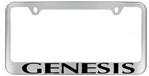Amazon.com: Hyundai Genesis Chrome License Plate Frame with 2 free caps ...