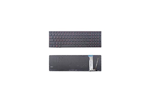 New Us Black With Red Words Backlit Laptop Keyboard Without ...