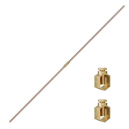 6ft Ground Rod Kit - 1/2'' Bonded Electrical Copper Grounding Rod with ...