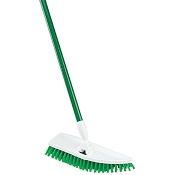 Amazon.com: Libman Commercial 122 No Knees Floor Scrub, Steel Handle, 11" Wide, Green and White ...