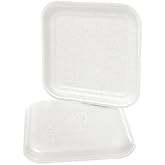 Amazon.com | CKF 2SW, #2S White Foam Meat Trays, Disposable Standard ...