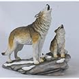 Amazon.com: 9.75 Inch Animal Figures Howling Mother Wolf wCub ...