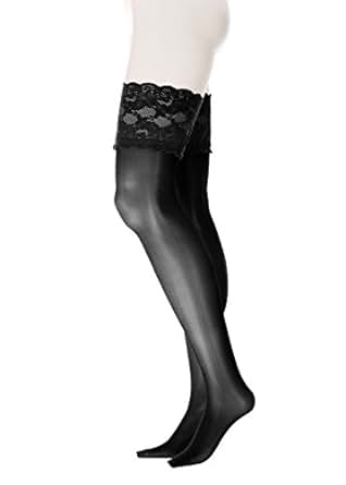 GLAMORY Luxury 20 Denier Stockings plus Size at Amazon Women’s Clothing ...