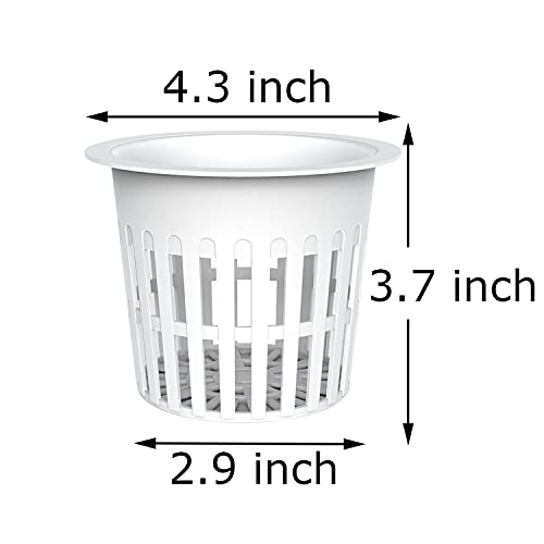 4 Inch Plastic Net Cups Pots Plant Containers 16 Pcs for Hydroponics ...