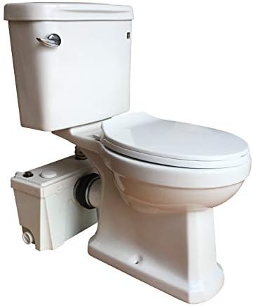 Sanimove 500W Macerator Pump Toilet Three Piece Round Bowl Toilet with Macerating Pump ...
